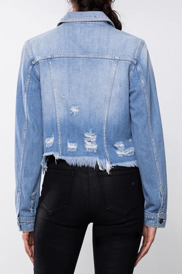 Hidden Frayed Bottom Jacket – Revival Boutique